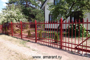Металлическое ограждение секционное купить от 4 500 руб./п.м. в Москве ...